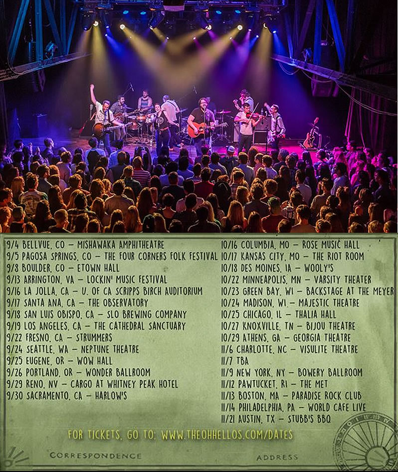 The Oh Hellos Fall Tour 2015 - Indie Band Sound Concert Tour, Church ...